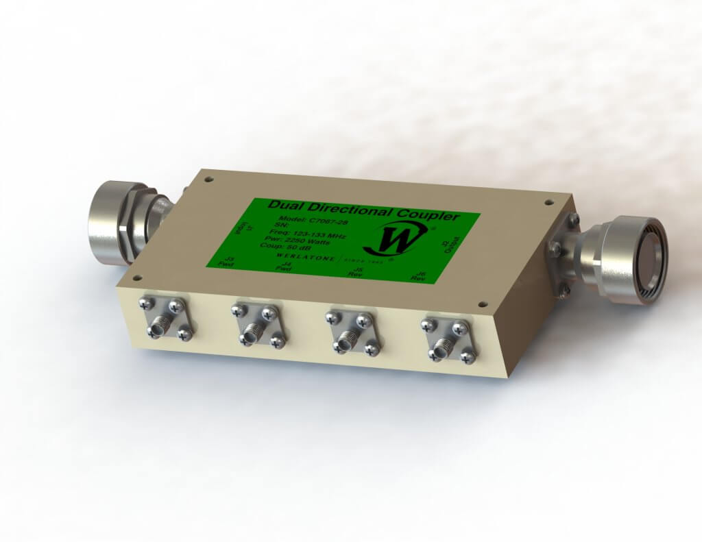 Werlatone C7067 Dual Directional Coupler | 123-133 MHz, 2250 W CW
